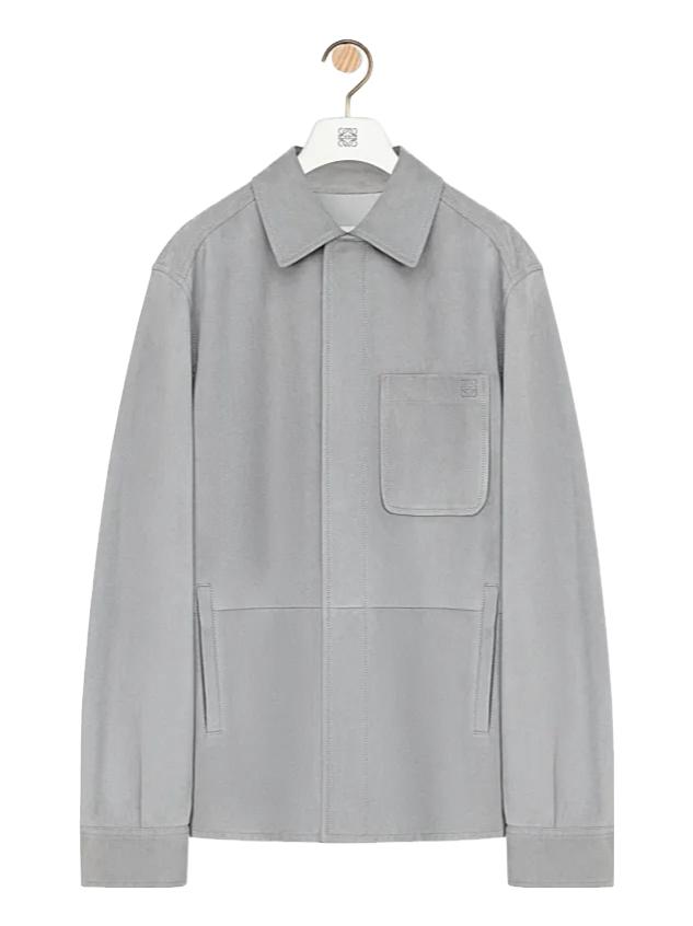 LOEWE Loewe Anagram Embossed Leather Overshirt